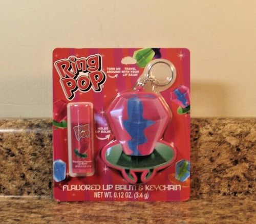 Ring Pop Strawberry Flavored Lip Balm Holder & Keychain Set | eBay