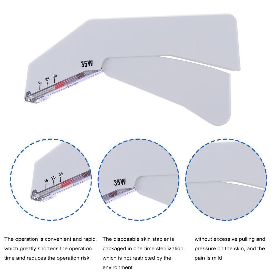 Disposable Medical Skin Stapler Skin Surgical Sterile Wide Staples☃ ...