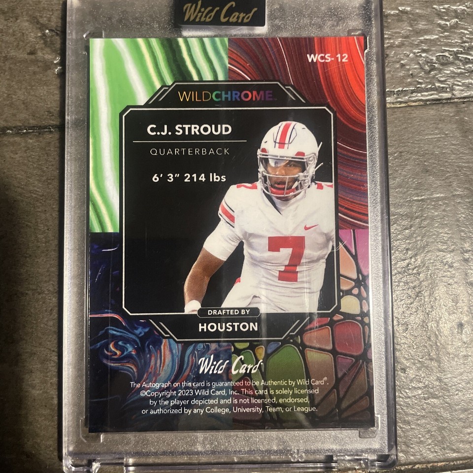 2023 Wildcard Chrome CJ Stroud Autograph Rookie Card #d /10 Texans ...