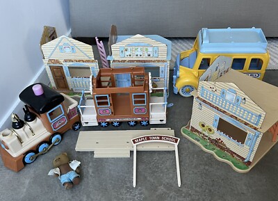 Vintage LOT Maple Town Tonka - Houses Bus Train Playsets Parts 1988 | eBay