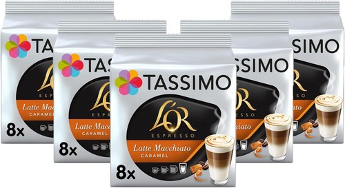 Caramel Latte Pods for Tassimo - Sweet Espresso & Creamy Foam - 2 ...