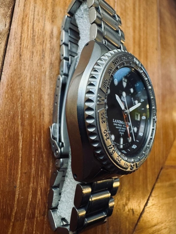 Seiko 5M45-6A00 Diver's Watch GMT Landmaster 1994 Men's Used 43mm Wrist ...