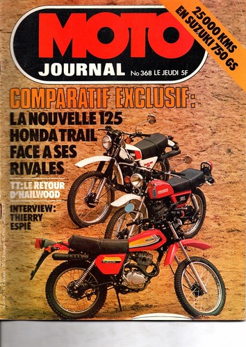 revue magazine MOTO JOURNAL HONDA TRAIL N°368 1978 | eBay