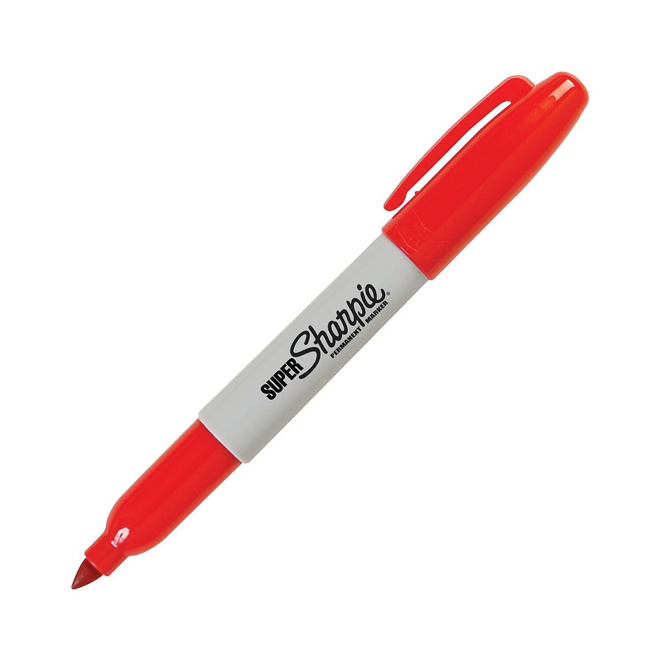 Sharpie Super Permanent Marker Bold Point Red (33002) | eBay