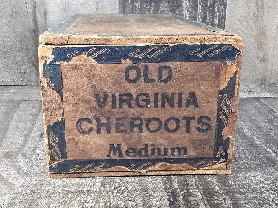 Old Virginia Cheroots Wood Cigar Box 5 for 10¢ Black Americana ...