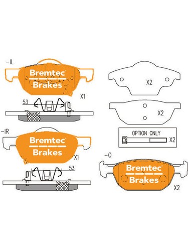 Bremtec Pro-Line Brake Pads Set fits Honda Accord 3.5 CP V 6 (CP3 ...