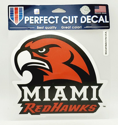 Miami Red Hawks Perfect Cut Decal WinCraft Miami University Ohio NIP ...