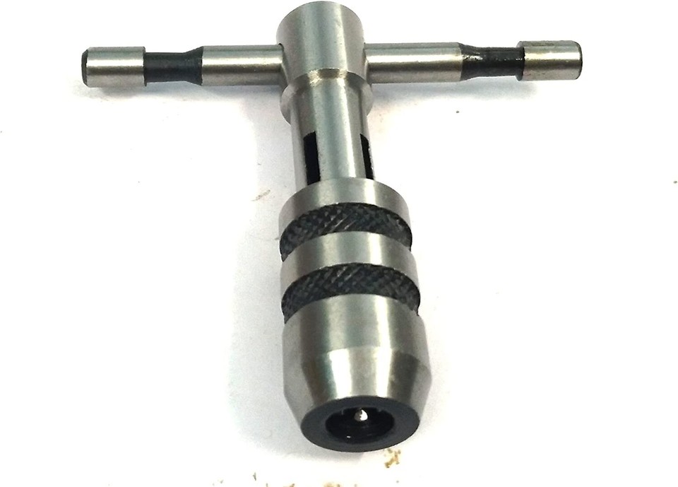 T-Handle Tap Wrench Set Of 3Pcs Solid Collet Jaws For Tapping &Reaming ...