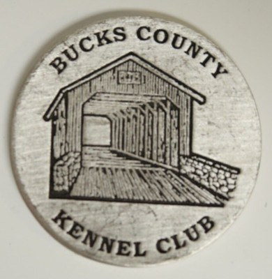 Bucks County Kennel Club Silver Token Coin Dog Medallion 2" Diameter | eBay