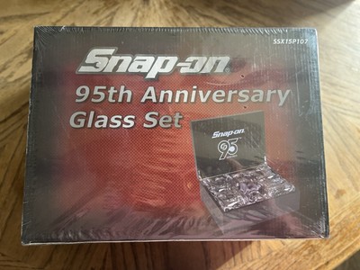 Snap On 95th Anniversary Glass set New & Sealed in Original Box | eBay