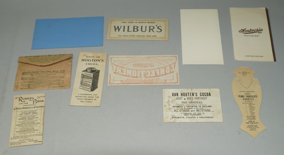 ORIGINAL EARLY 1900S CHOCOLATE & CANDY ADVERTISING PAPER EPHEMERA LOT ...
