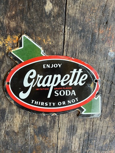 GRAPETTE SODA POP VINTAGE PORCELAIN SIGN | eBay