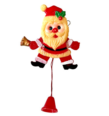 Vintage Plastic Articulated Pull String Santa Claus Pin Hong Kong | eBay