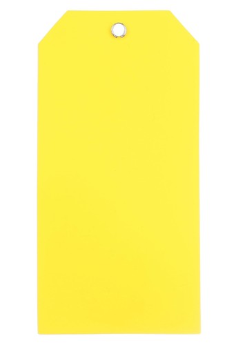 Yellow Plastic Tags - 4.75" x 2.375" - 100 Pack - Waterproof and Tear ...