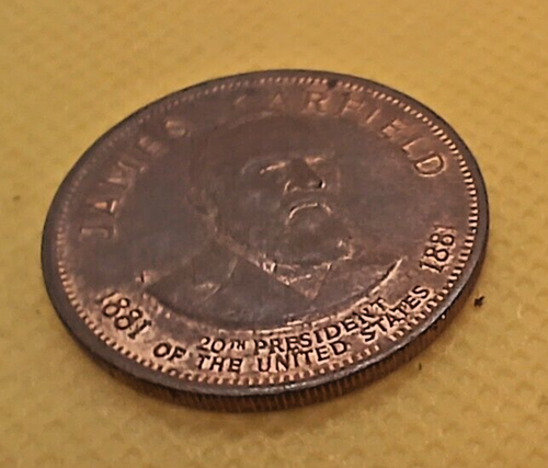 JAMES GARFIELD Token President Collectible Large Coin Medal FREE ...