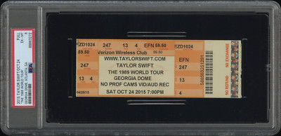 2015 Taylor Swift 1989 World Tour FULL Ticket ROW 13 Georgia Dome, GA ...