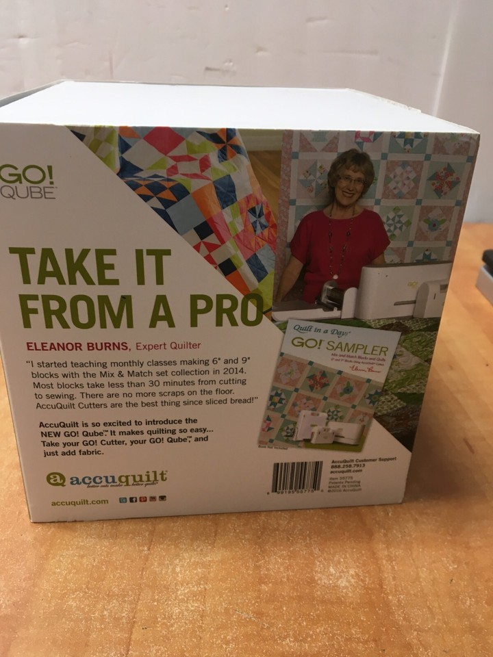 Accuquilt Go! Fabric Cutting Die Qube Mix & Match 6" Block Cube SEALED ...