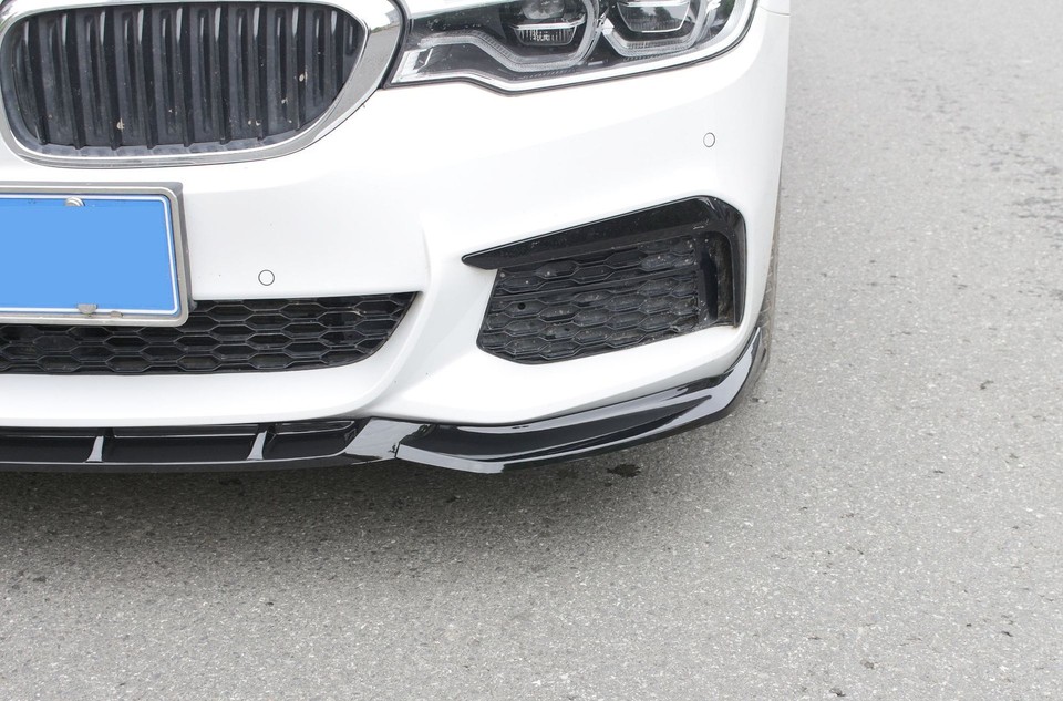 Glossy Black Front Bumper Lip For BMW 5 Series G30 G31 G38 540i M Sport ...