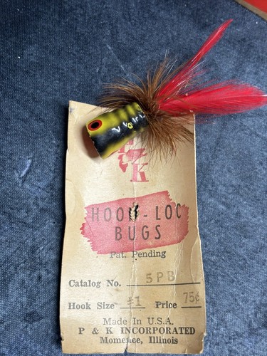 Four Vintage P&K Inc. Hook-Loc Bug Top-Water Fly Fishing Lures. | eBay