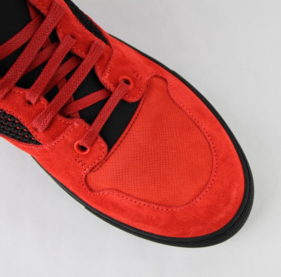 $795 Balenciaga Men's Black/Red Suede Leather High Top Sneakers 412349 ...