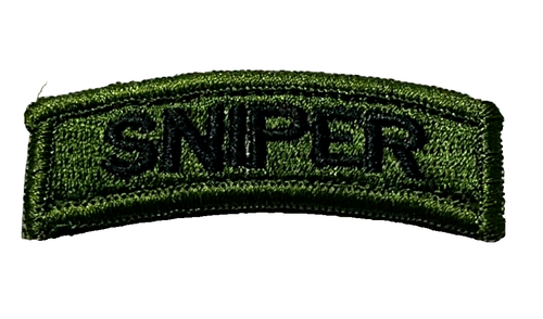 US ARMY SNIPER TAB SHOULDER SLEEVE INSIGNIA GREEN PATCH (USA-5) Hk & Lp ...