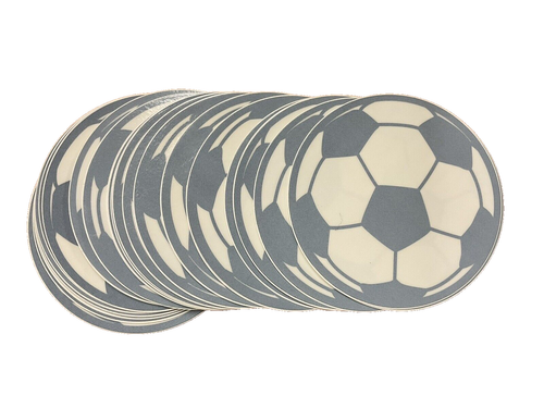 Soccer Ball 5"x5" Gray White Packs of 13 Decals | eBay