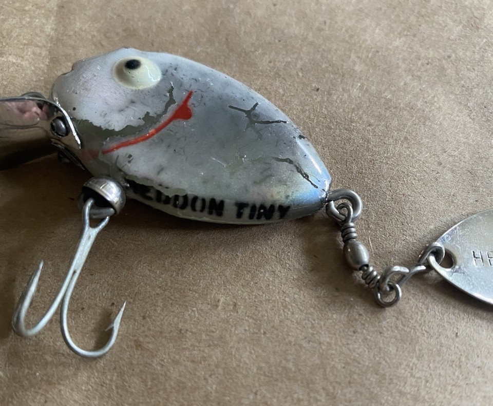 Vintage HEDDON TINY PUNKIN SPIN Lure Special Stormy Silver/Cream | eBay