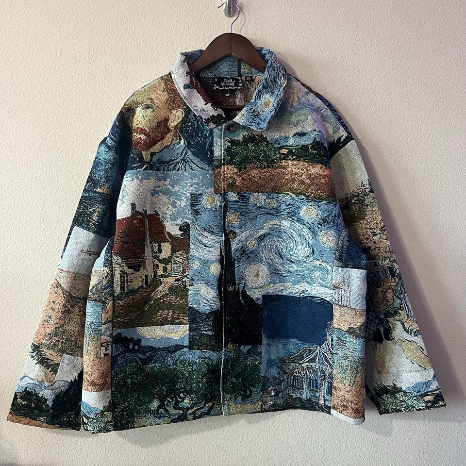 Rebel Vengeance Van Gogh Starry Night Tapestry Art Print Jacket XL | eBay