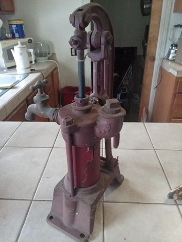 Early Water Well Pump Cast Iron Hand Pump With Brass Spigot original ...