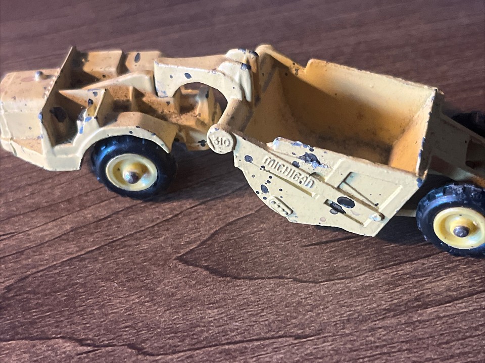VTG Original Mini DINKY TOYS 1968 Michigan Scraper Construction Loader ...