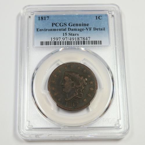1817 PCGS VF15 - 15 Stars - Large Cent 1c US Coin #49801A | eBay