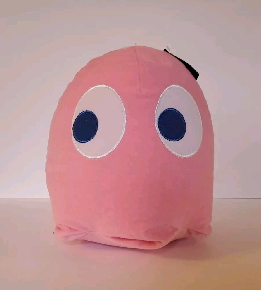 Giant RARE HTF Plush Pink Ghost PINKY Pac-Man Bandai Namco 15.5” NWT | eBay
