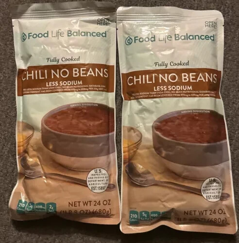 Meals Ready-To-Eat Oct/2027 CHILI NO BEANS Food Life Balanced Lot Of 2 ...