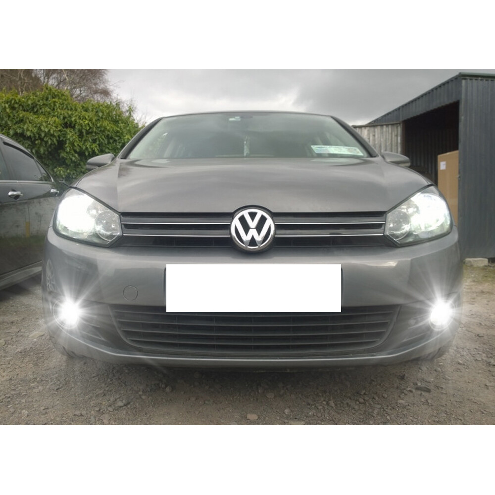 HB4 9006 LED White 6000K Fog Light Bulbs For 2006-2014 VW Golf MK5 MK6 ...