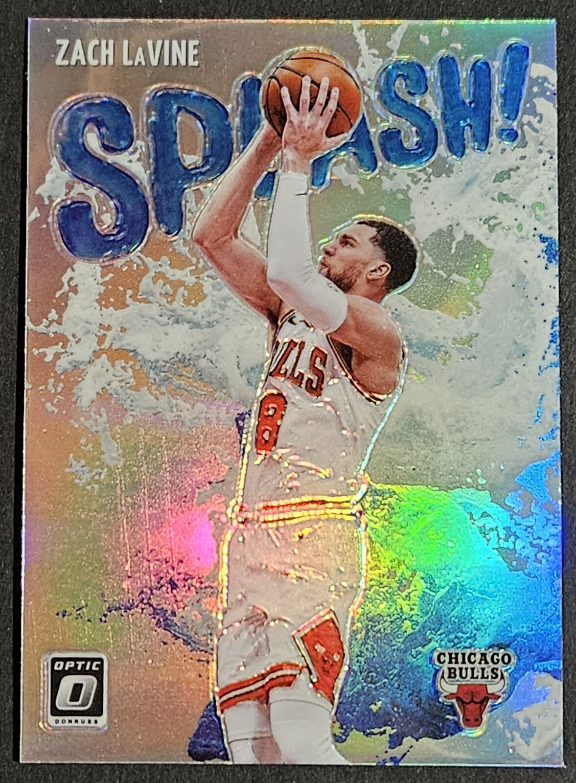 2021-22 Panini Donruss Optic Splash! Silver Prizm #8 Zach LaVine ...