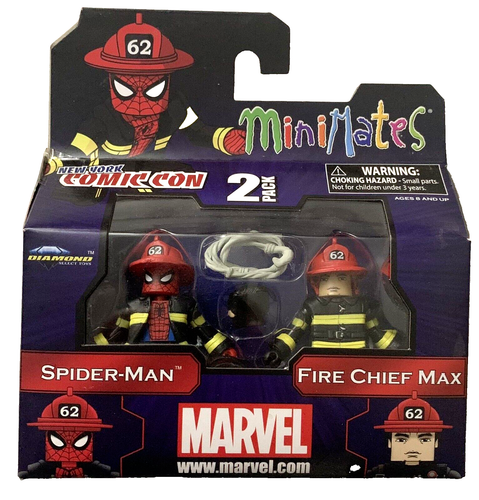 Marvel Minimates Spider-Man & Fire Chief Max NYCC 2011 Brand New - See ...