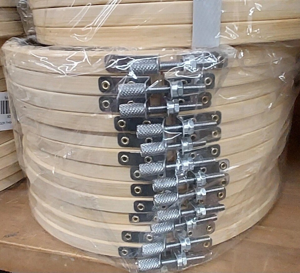 Embroidery Hoops 12 Pieces 6 Inch Set Bulk Circle Ring Hoops Carving ...