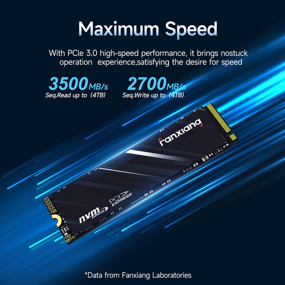 Fanxiang M.2 SSD 1TB NVMe PCIe Gen 3 x 4 Internal Solid State Drive ...