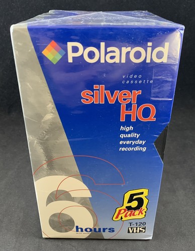 Polaroid Silver HQ VHS T-120 6Hrs 5-Pack 809498051200| eBay