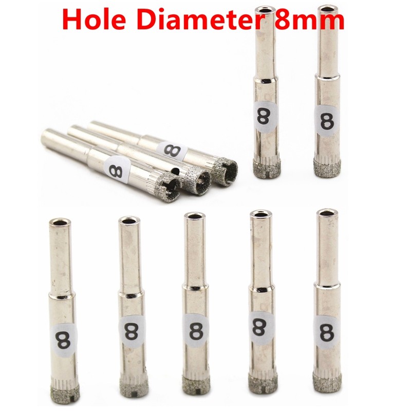 10Pcs 2.5-10 mm Diamond Core Drill Bits Tip Hole Saw Coated Masonry ...