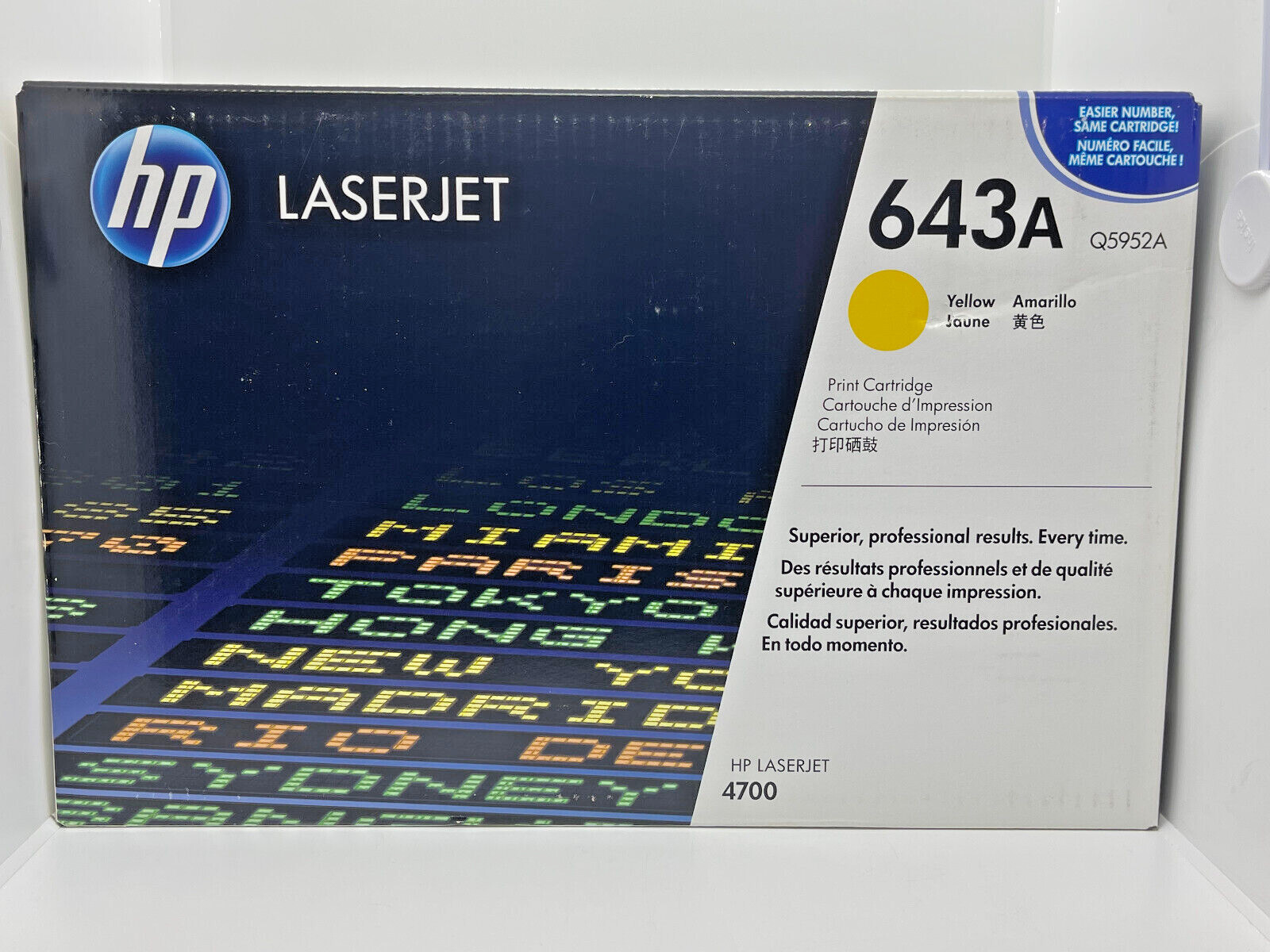 HP 643A Q5952A Yellow LaserJet Toner Cartridge Genuine New In Sealed ...