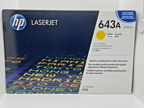 HP 643A Q5952A Yellow LaserJet Toner Cartridge Genuine New In Sealed ...