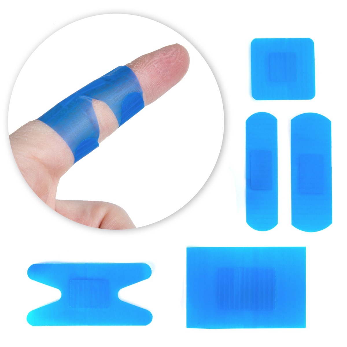 100 x PREMIUM BLUE CATERING KITCHEN PLASTERS Food Safety Hand/Finger ...