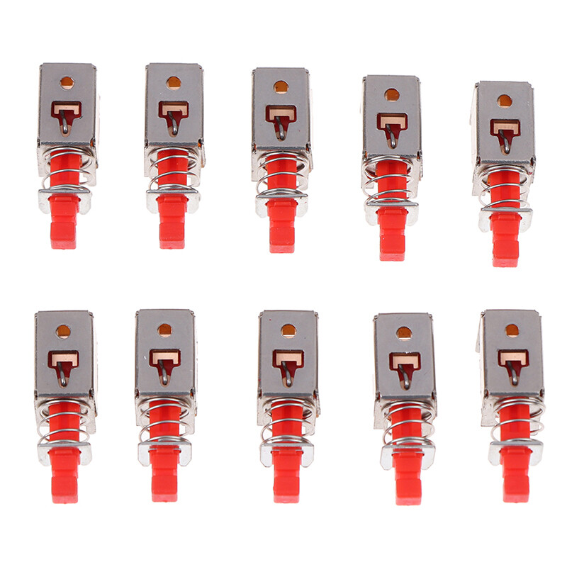10Pcs Directly key switch A03 PS-22F03 6pins self-locking power ...