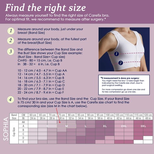 CAREFIX Sophia Front Close Post-Op Compression Surgical Vest #3342 by ...