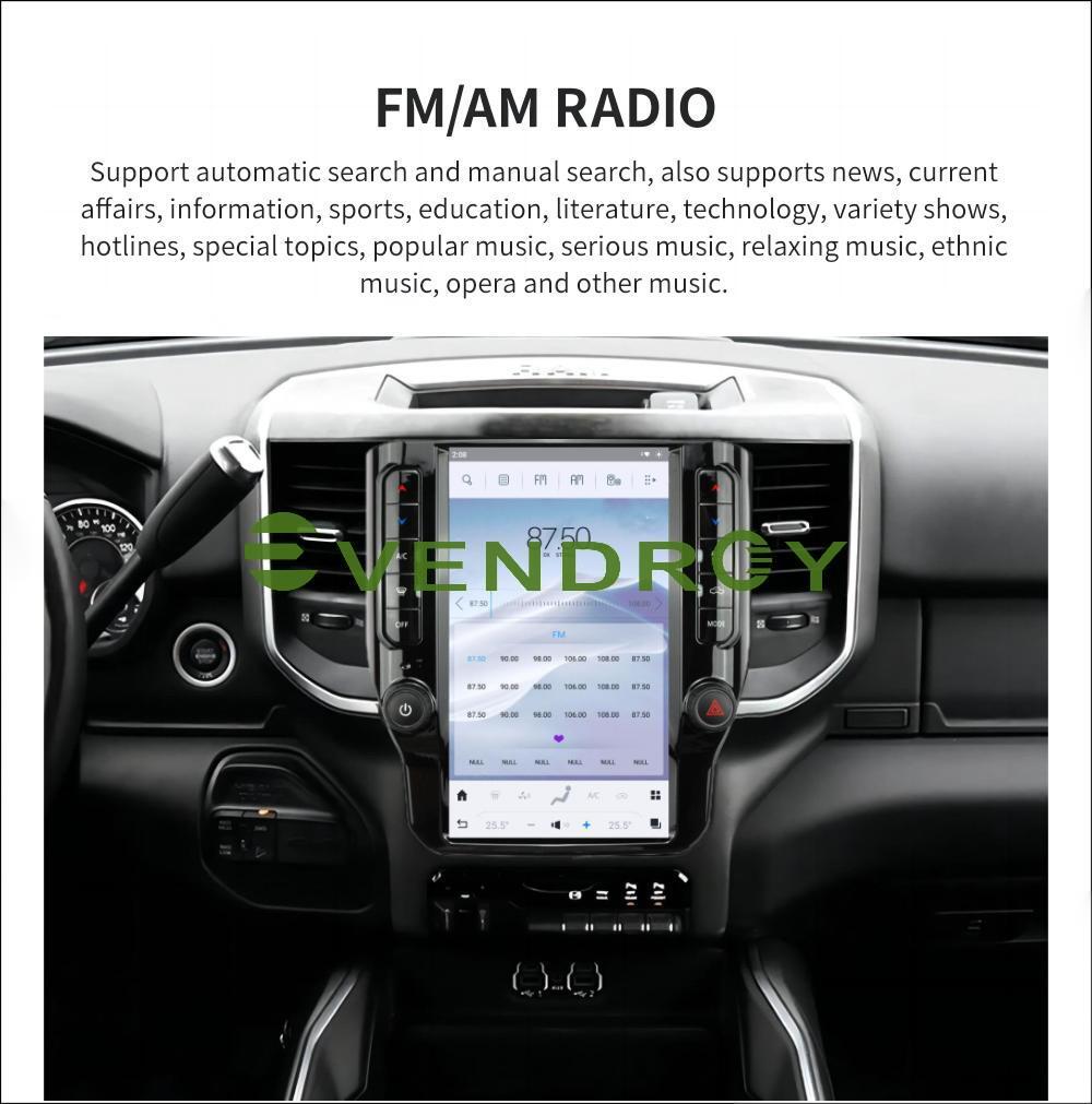 12.1"For Dodge RAM 1500 2500 3500 4500 2019-2024 Car GPS Navigation ...