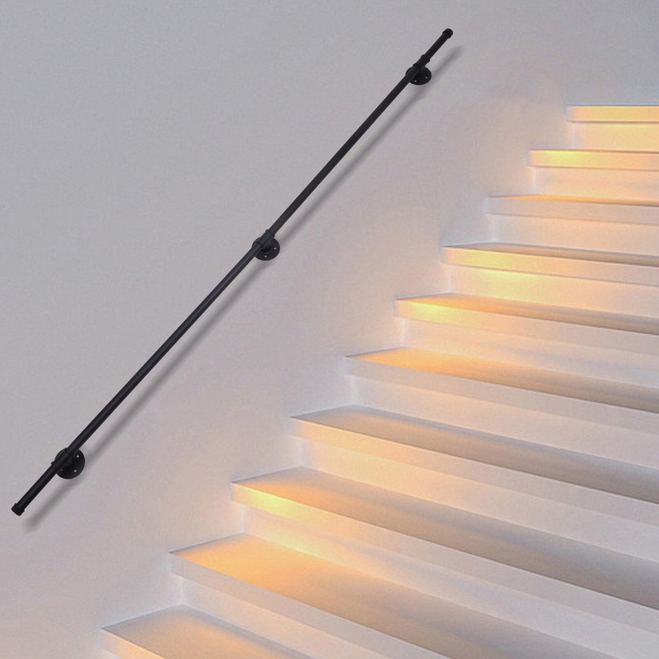 2M Handrail For Steps Stair Railing Hand Rail Kit Wall-mounted For ...