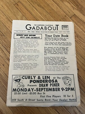 Vintage Guerneville Northern California Newspaper Gadabout 1974 ...