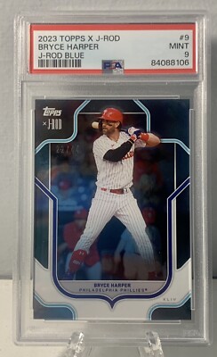 2023 Topps X J Rod Bryce Harper J-Rod Blue Refractor /44 PSA 9 | eBay