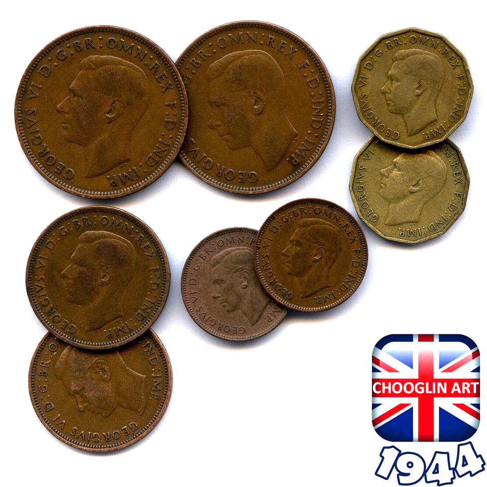 Collection of BRITISH 1944 GEORGE VI coins, 80 Years Old! | eBay